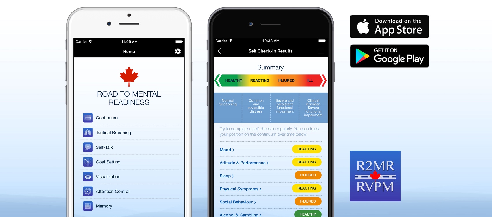 The Road to Mental Readiness mobile app has officially been released.